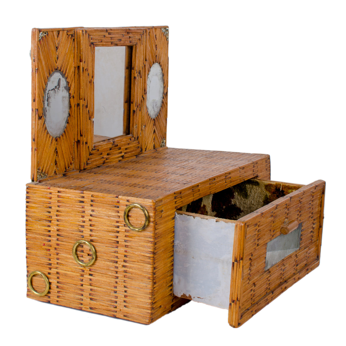 Prison / Tramp Art Matchstick Dresser Box – A.W. Johnston & Co.